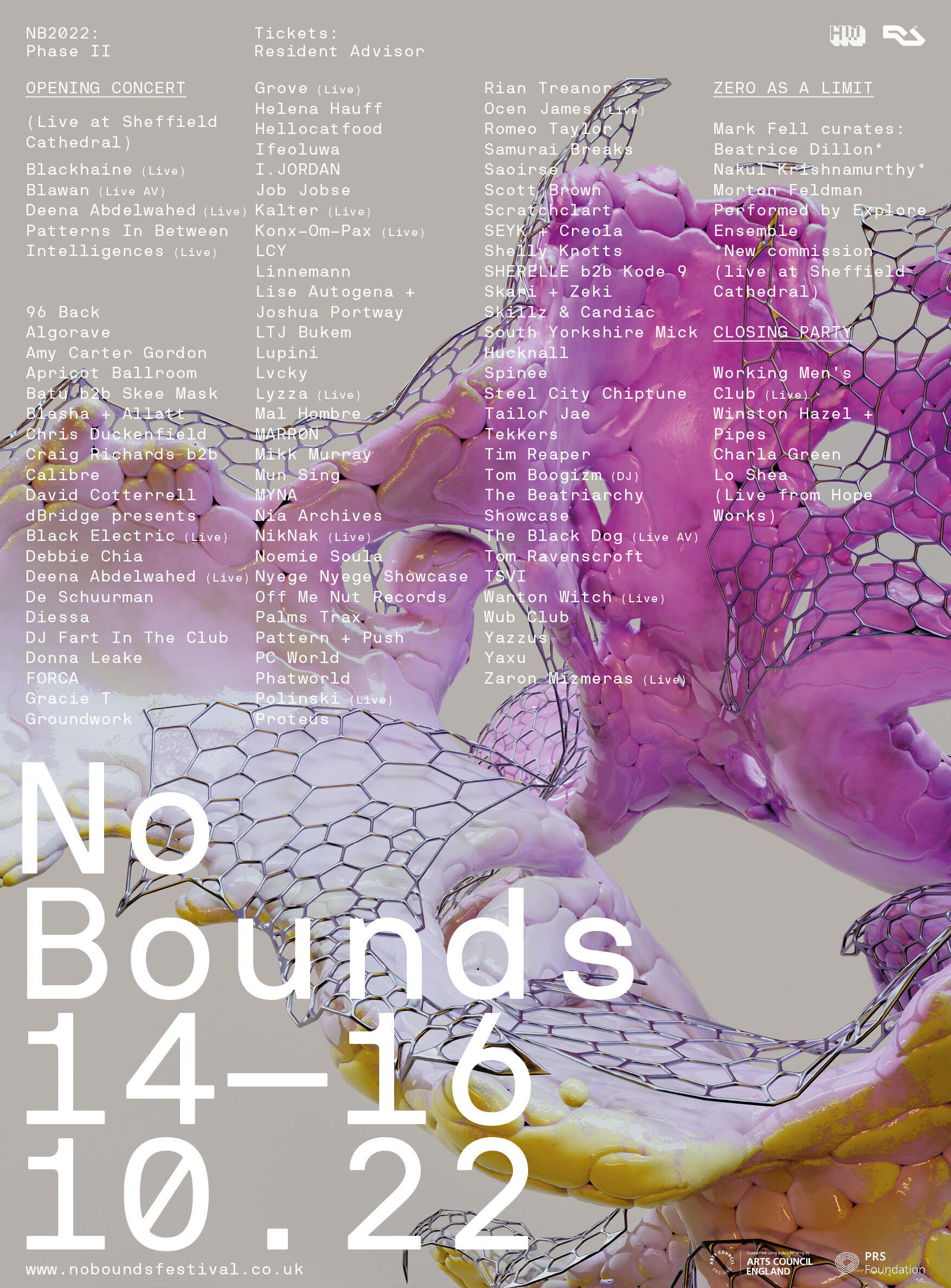 No Bounds Festival | Sheffield UK - 14th - 16th October 2022 | Tickets On Sale